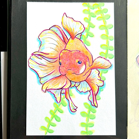 Hand Crafted | Art | Original Goldfish Illustration | Poshmark